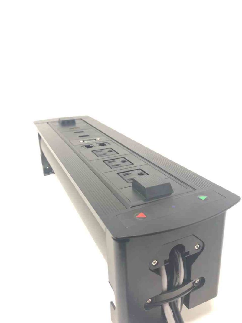 Multicontacto con usb para escritorio color negro